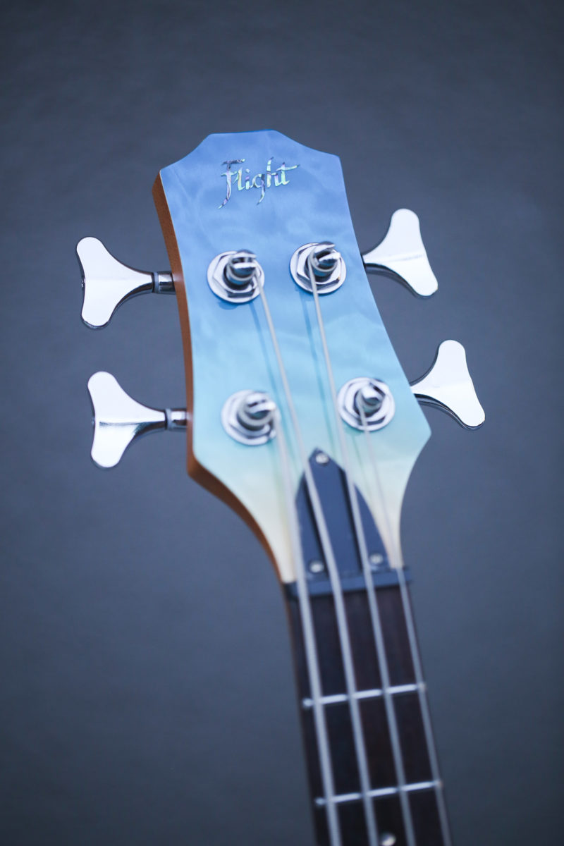 Flight Mini Bass (TBL) Solid Body Transparent Blue – Flight Ukuleles