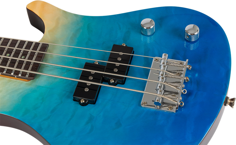 Flight Mini Bass (TBL) Solid Body Transparent Blue – Flight Ukuleles